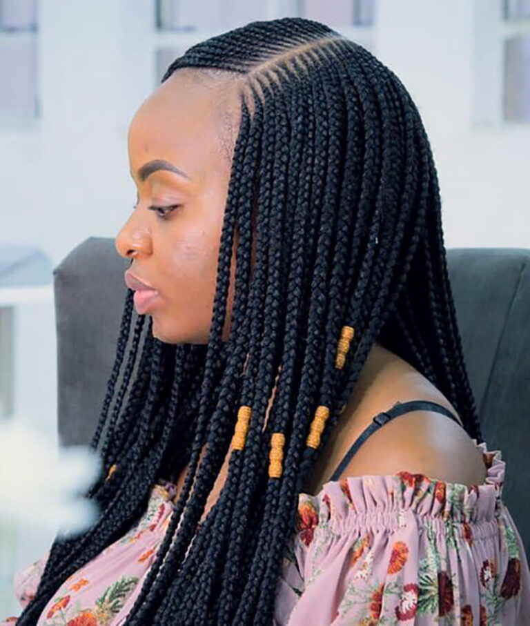 Side-Parted-Braids-and-Beads - Fashion Lifestyle Trends