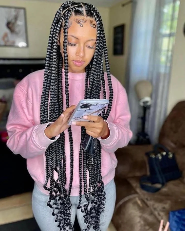 Luxury knotless braid ideas – Premium knotless braid patterns (12 ...