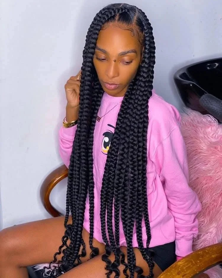 Luxury knotless braid ideas – Premium knotless braid patterns (17 ...